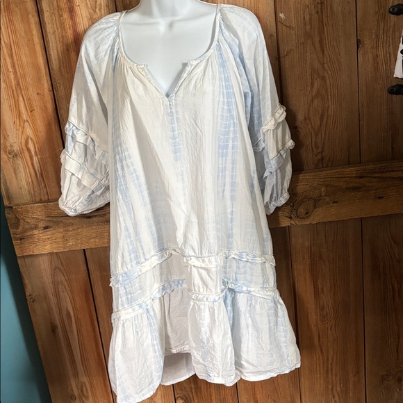Roller Rabbit | Dresses | Roller Rabbit Sky Blue Tyedye Mini Dress With ...